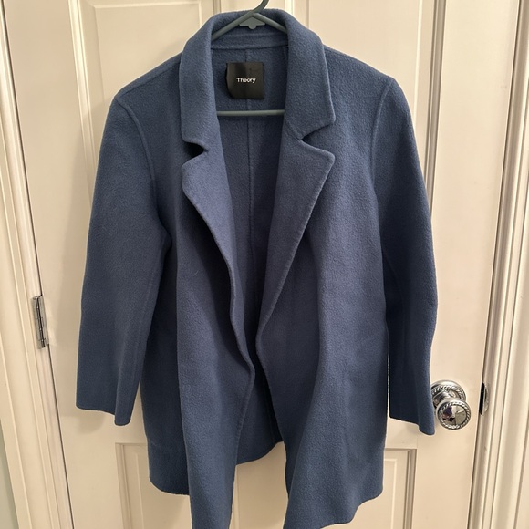Theory | Jackets & Coats | Theory Woolcashmere Blue Blazer | Poshmark